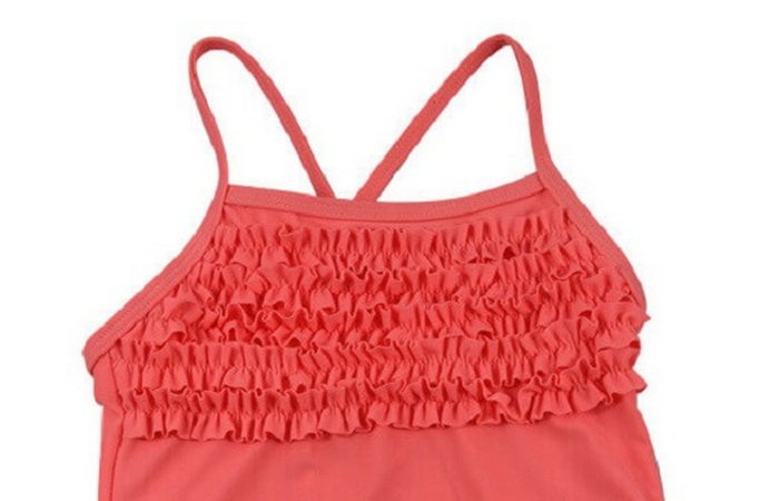 China Custom Orange Watermelon Ruffle Girls One Piece Swimsuits ...
